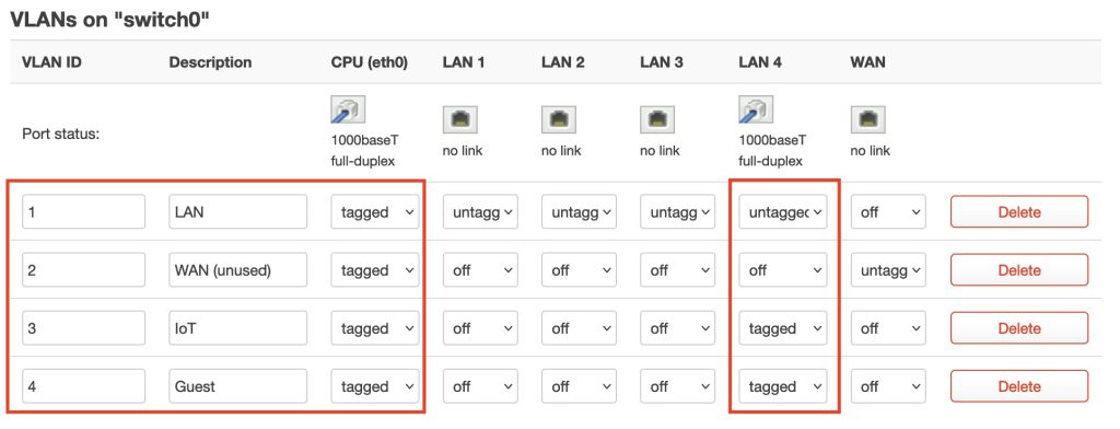 OpenWRT – VLANs for Guest and IoT networks – Roo's View