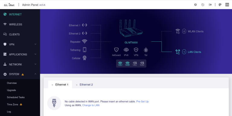 OpenWRT on GL.iNet GL-MT6000 (aka: Flint 2) – Roo's View